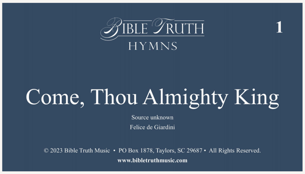 Digital Bible Truth Hymns – Bible Truth Music