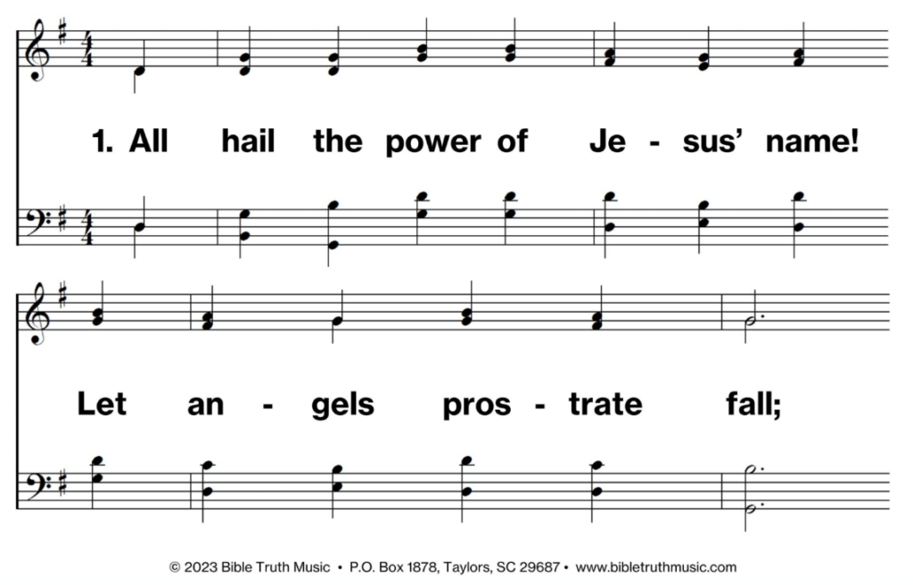 45 – All Hail The Power – Screen Display – DOWNLOAD – Bible Truth Music
