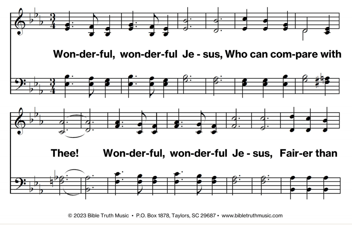 57 – Wonderful Jesus – Screen Display – DOWNLOAD – Bible Truth Music