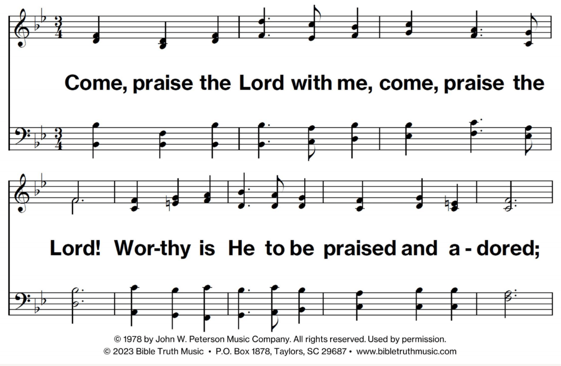 68 – Come Praise The Lord With Me! – DOWNLOAD – Bible Truth Music